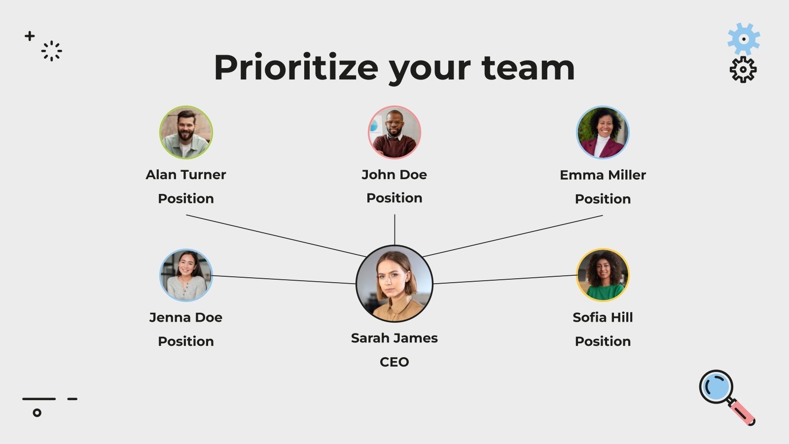 Team Hierarchy Presentation Template Presentation