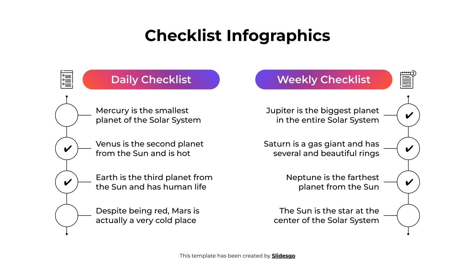Checklist Infographics Template