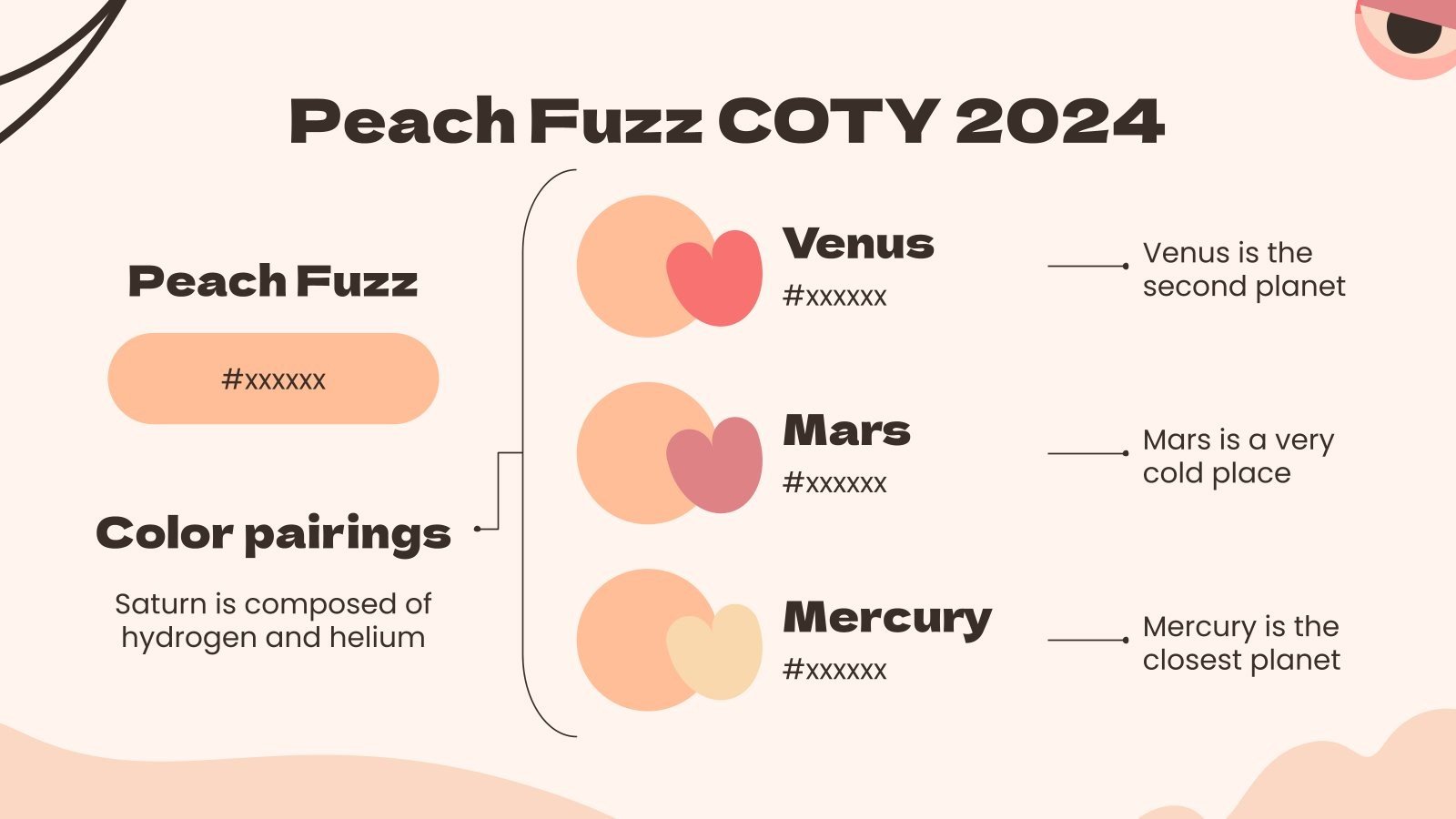 Peach Fuzz COTY 2024 Design Inspiration Infographics