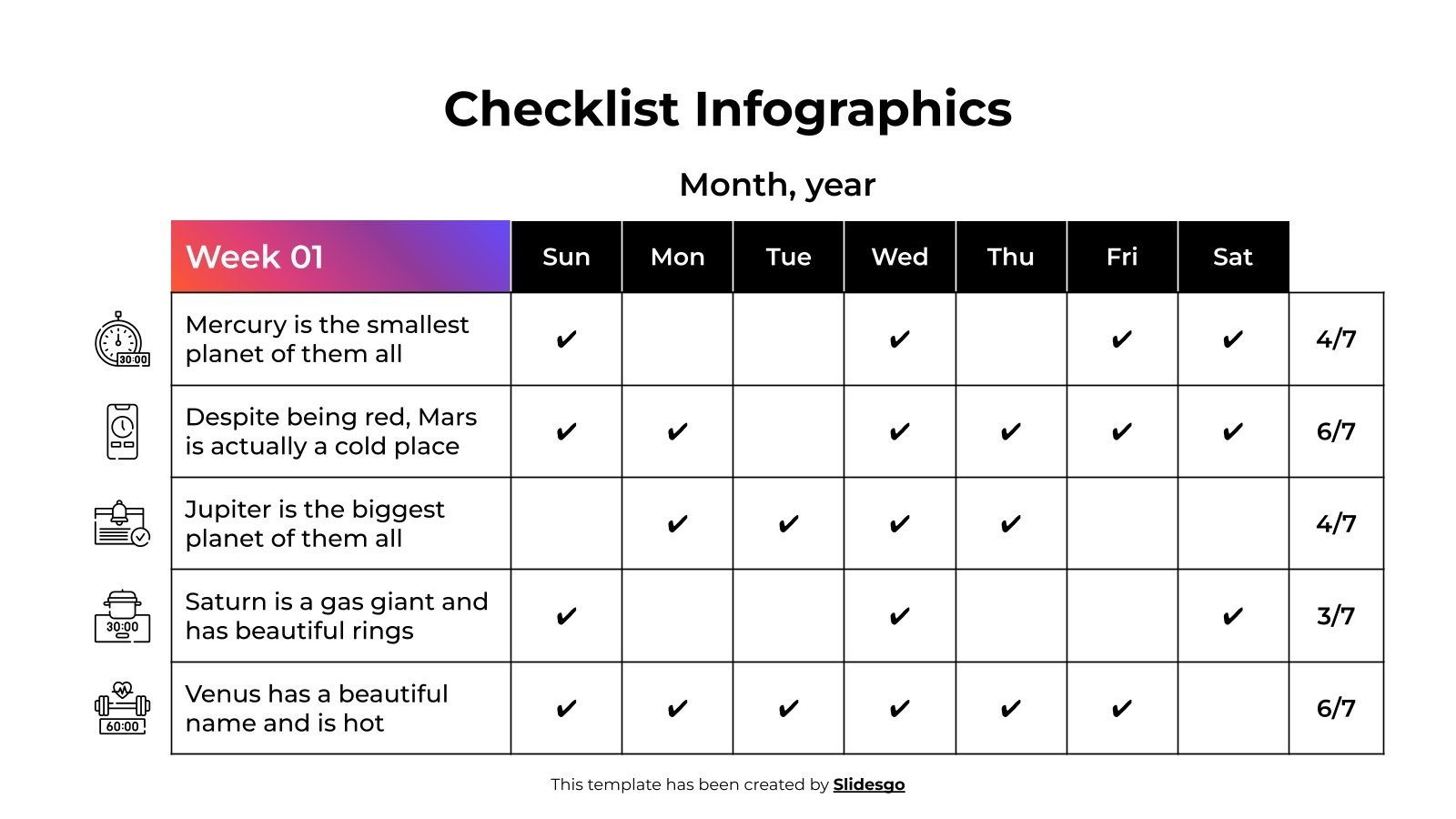 Checklist Infographics Template