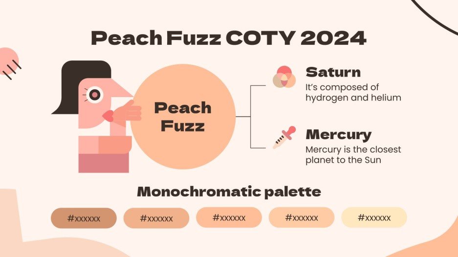 Peach Fuzz COTY 2024 Design Inspiration Infographics