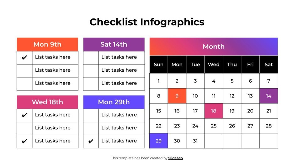 Checklist Infographics Template