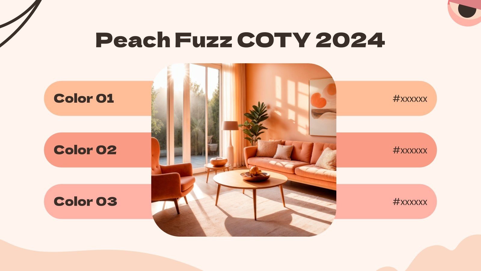 Peach Fuzz COTY 2024 Design Inspiration Infographics