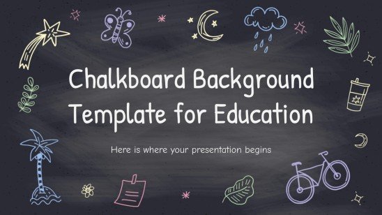 Chalkboard Background Template for Education Presentation