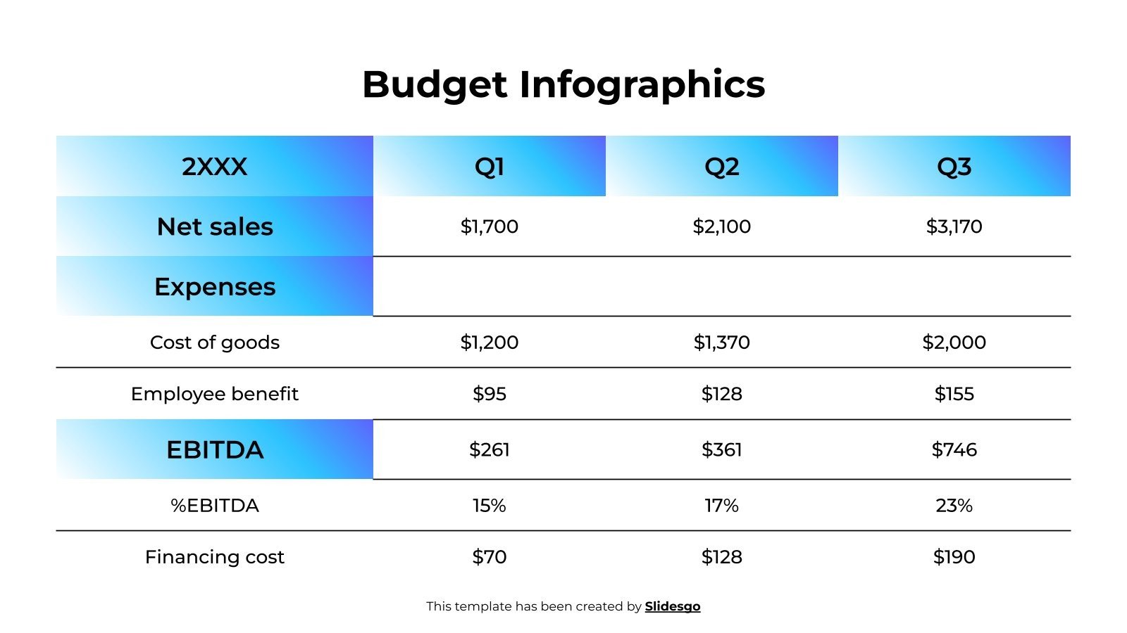 Budget Infographics Template