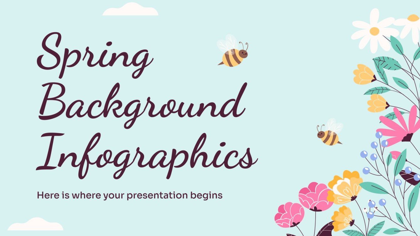 Spring Background Infographics Template