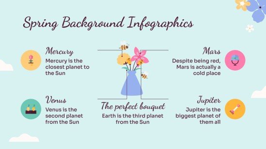 Spring Background Infographics Template