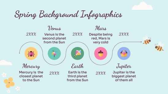 Spring Background Infographics Template
