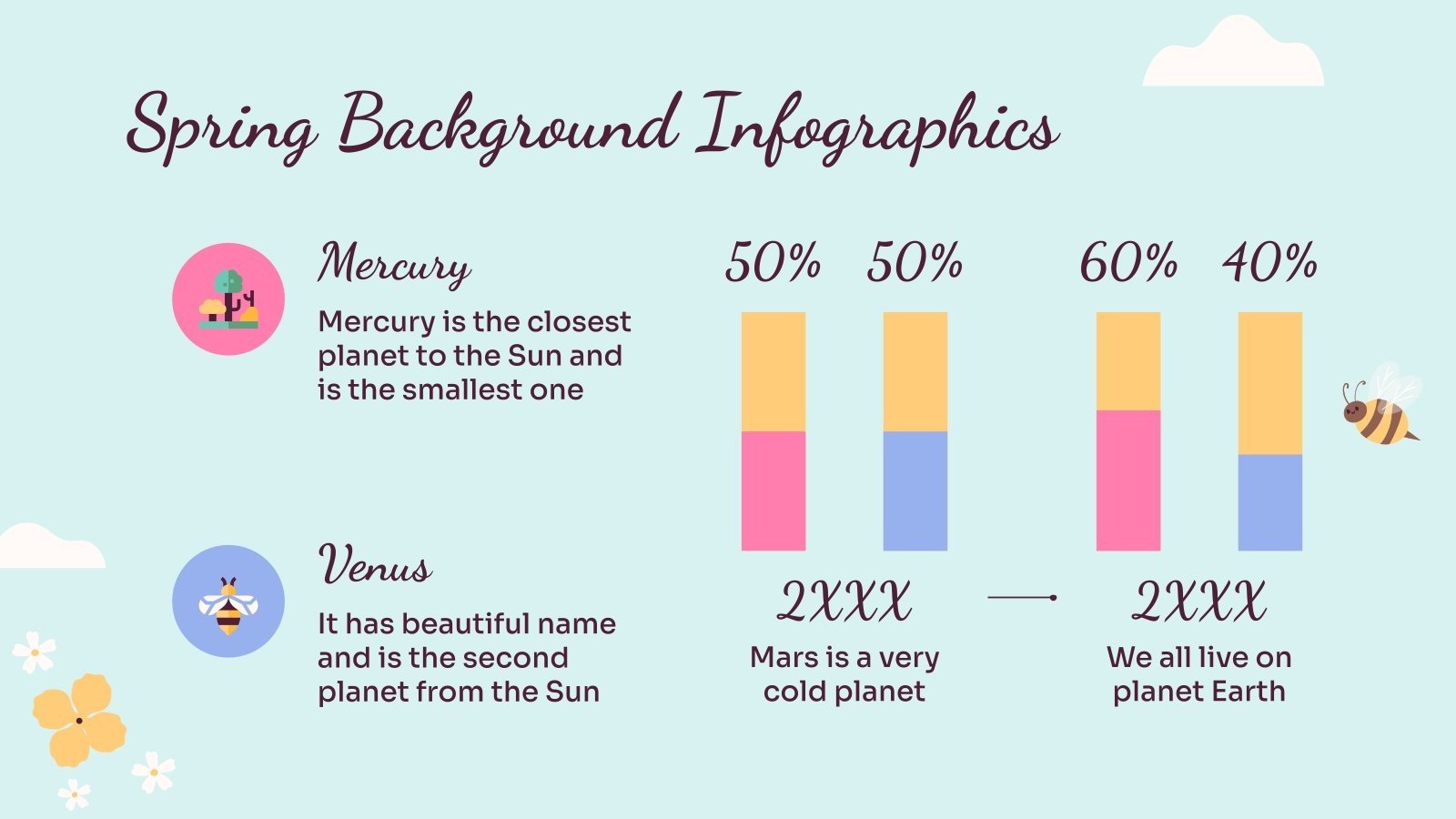 Spring Background Infographics Template