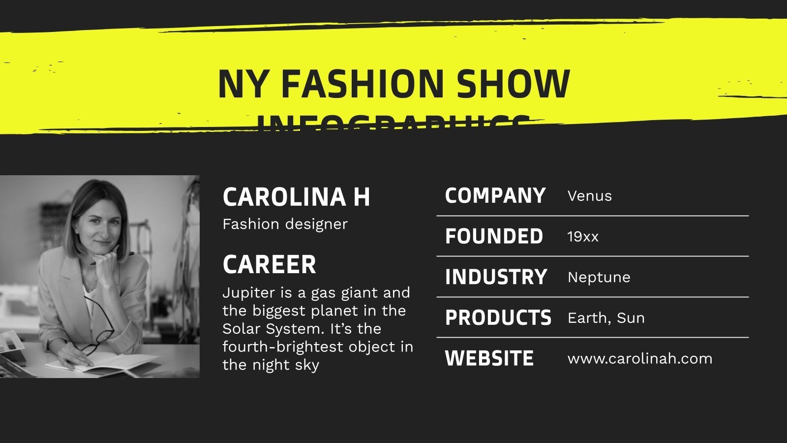 NY Fashion Show Infographics Template