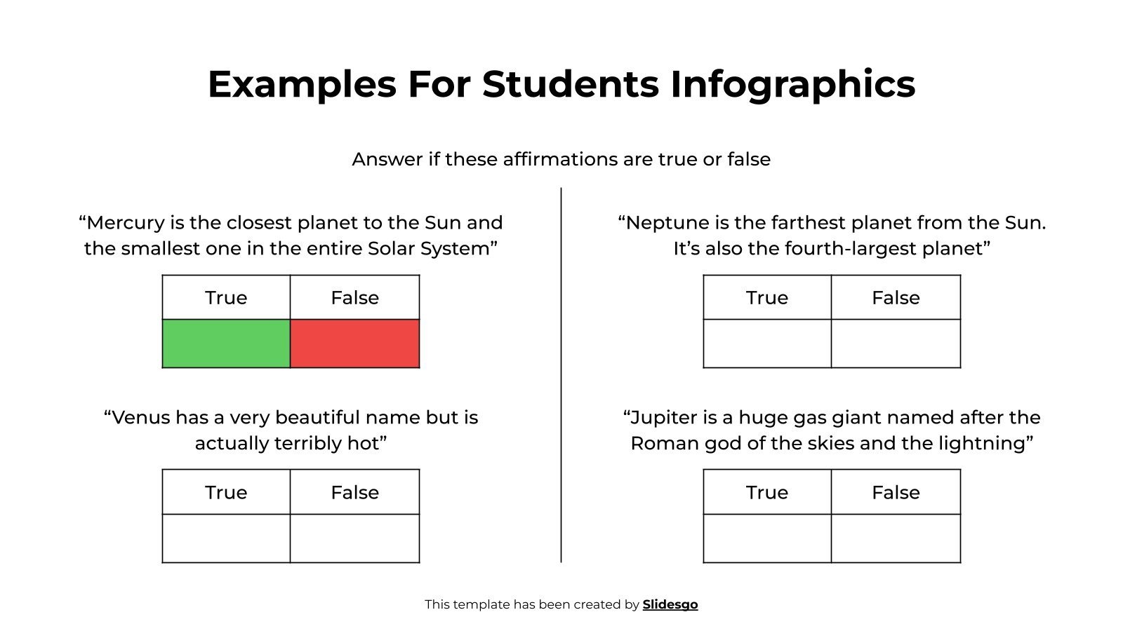 Examples For Students Infographics Template