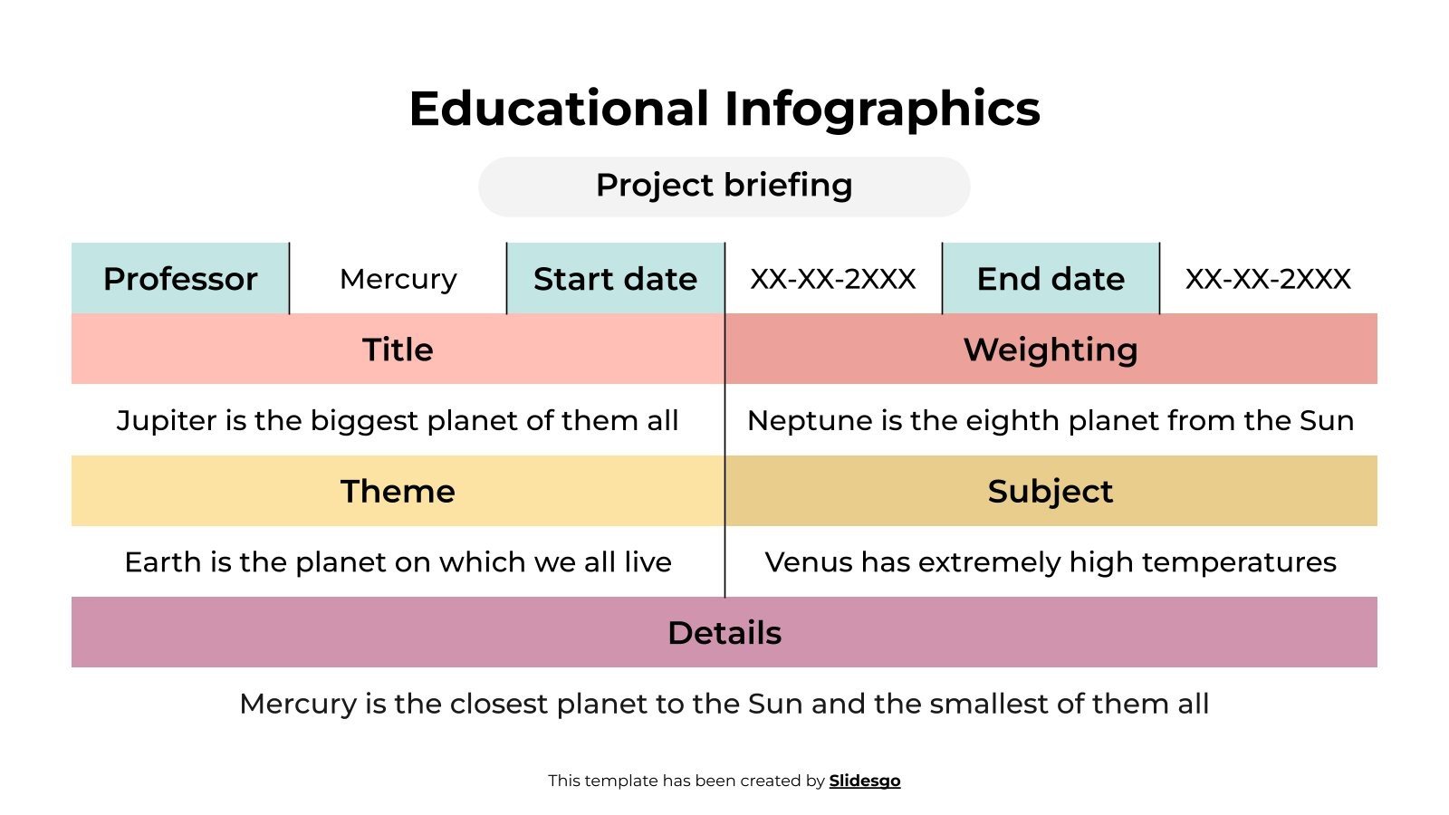 Educational Infographics Template