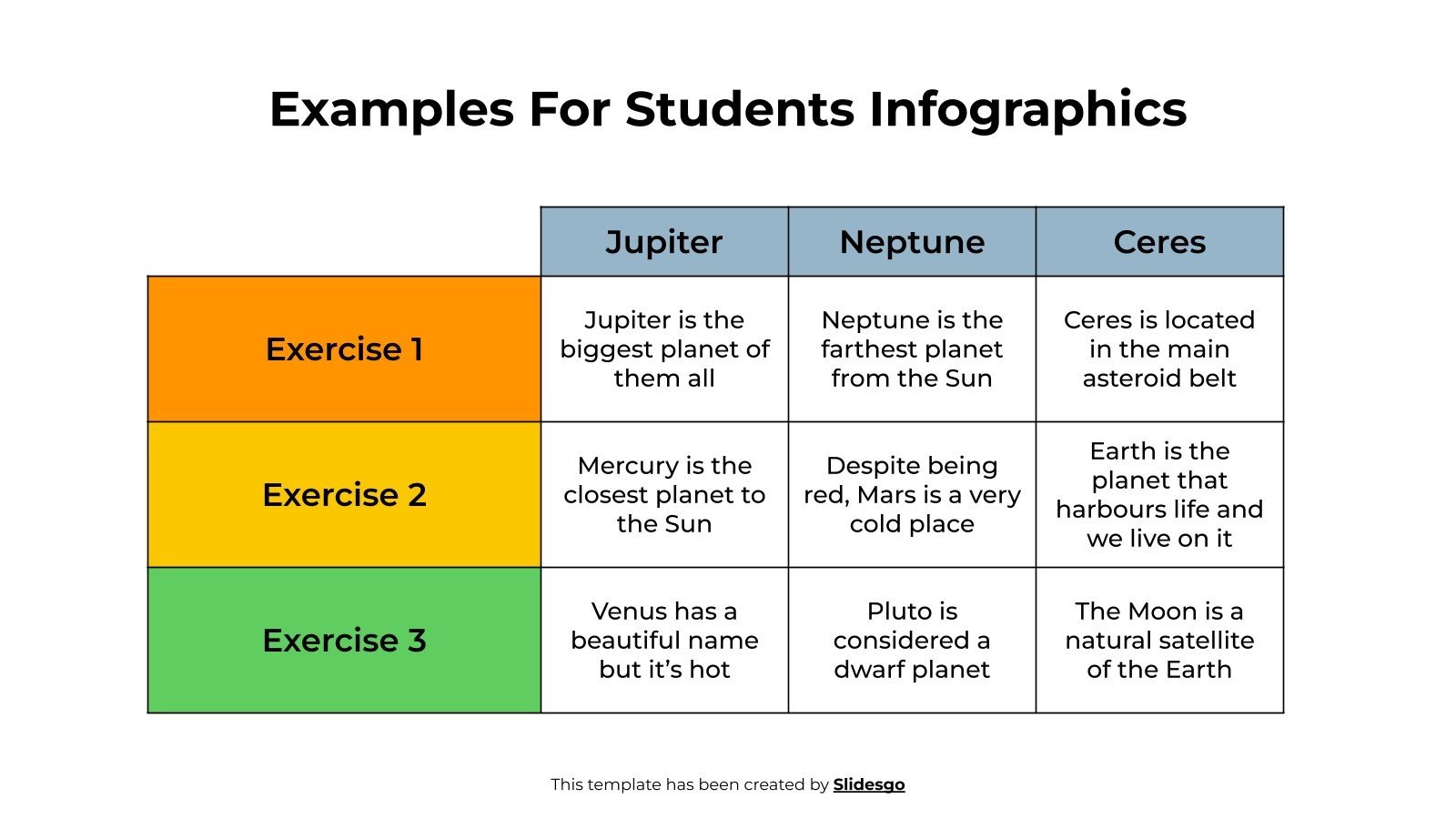 Examples For Students Infographics Template