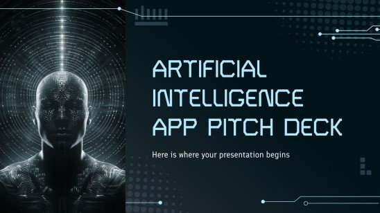 Artificial Intelligence App Pitch Deck Presentation