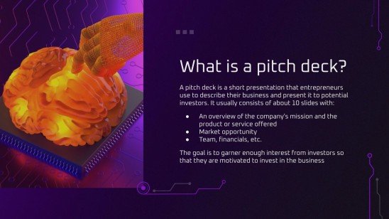 Artificial Intelligence App Pitch Deck Presentation