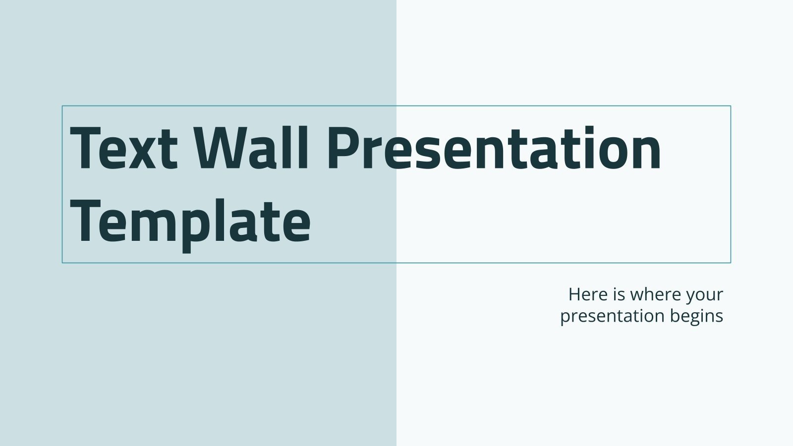 Text Wall Presentation Template Presentation