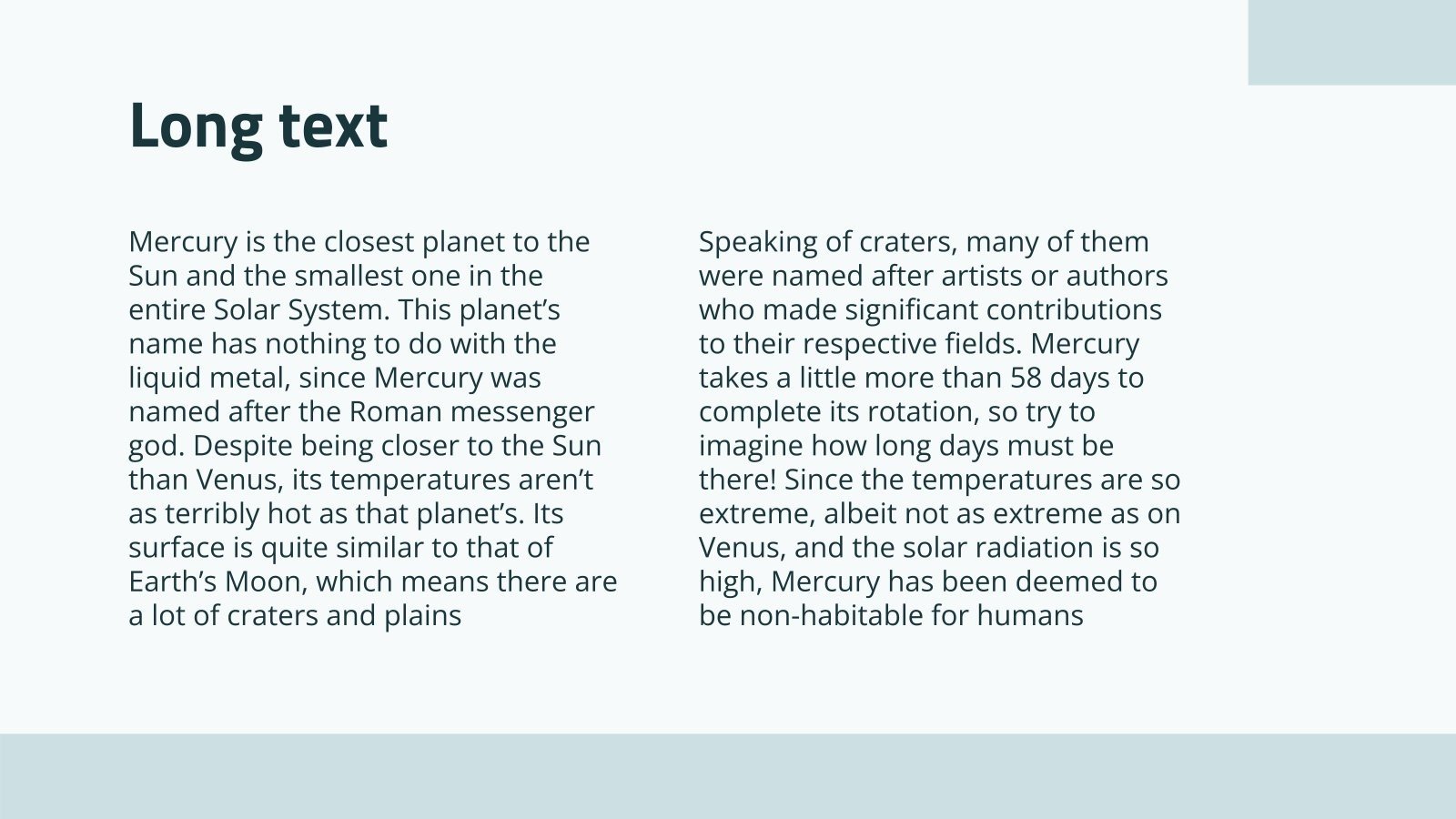 Text Wall Presentation Template Presentation