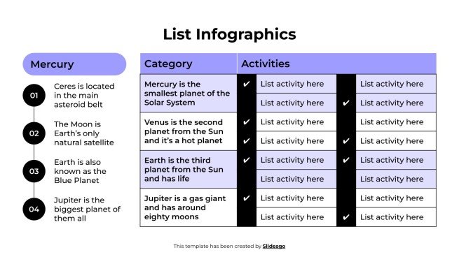 List Infographic Presentation
