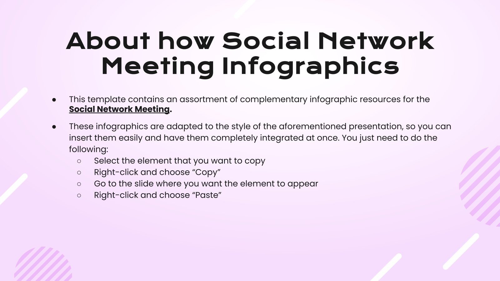 Social Network Meeting Infographics Template