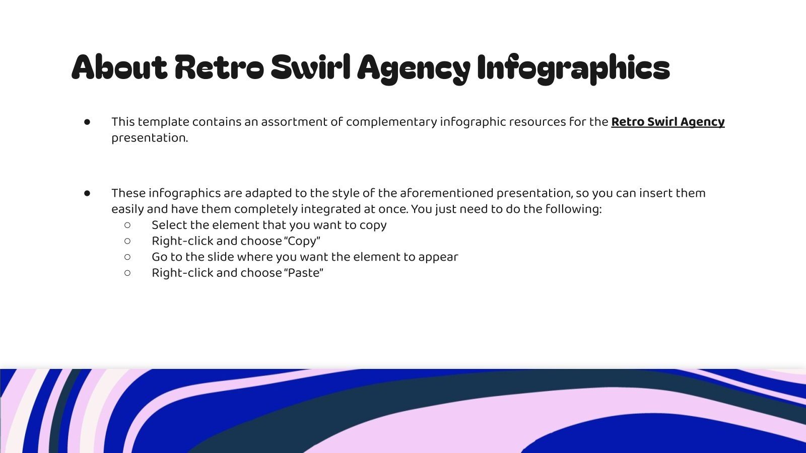 Retro Swirl Agency Infographics Template