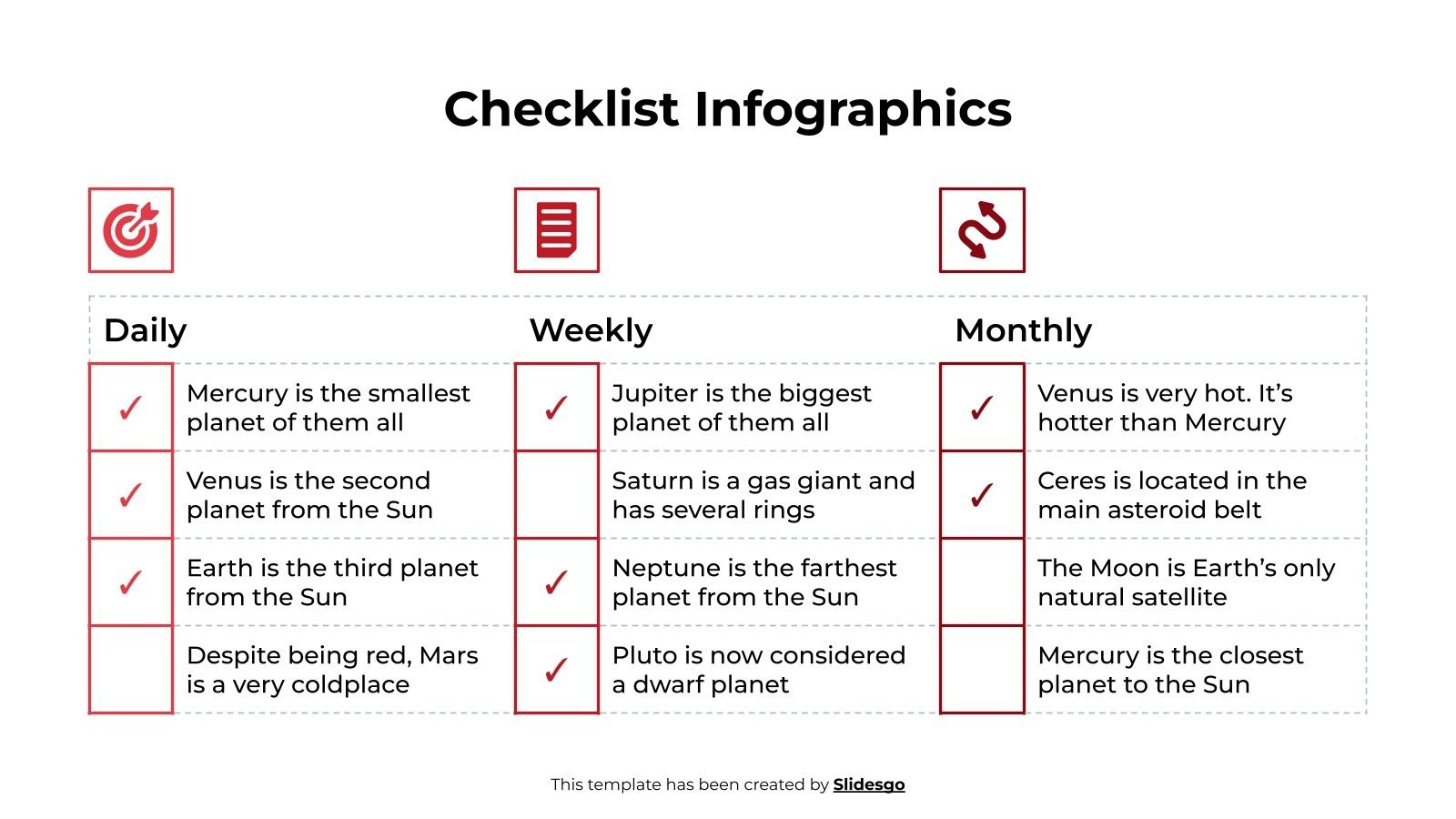 Checklist Infographics Template