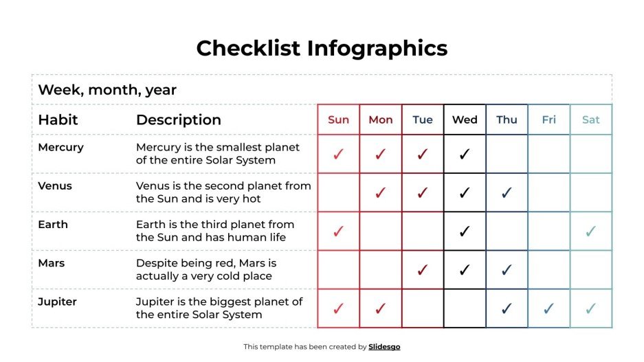 Checklist Infographics Template