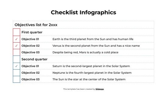 Checklist Infographics Template