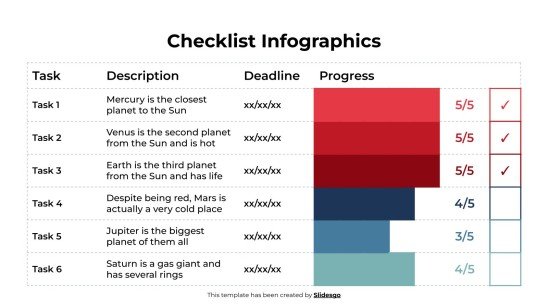 Checklist Infographics Template
