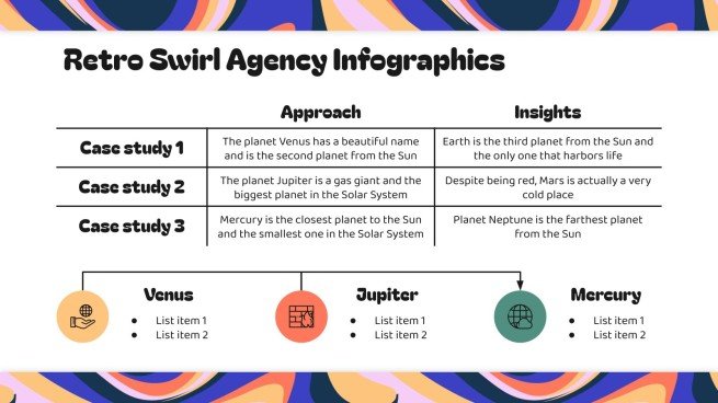 Retro Swirl Agency Infographics Template