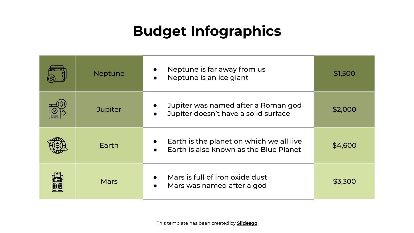 Budget Infographics Template