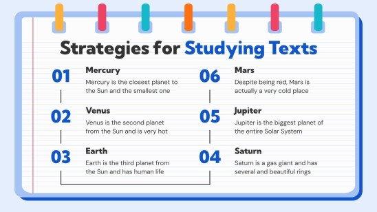 Strategies for Studying Texts Infographics Template