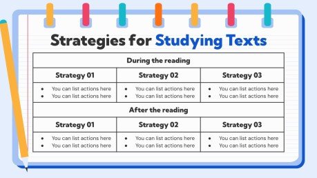 Strategies for Studying Texts Infographics Template