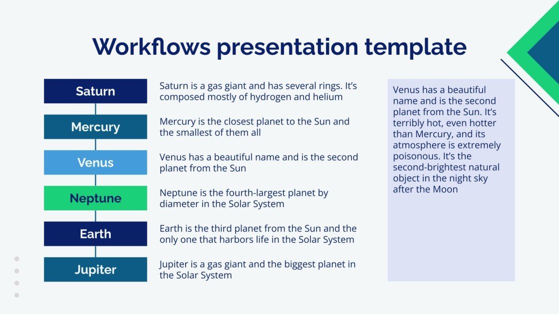 Workflows Presentation Template Presentation