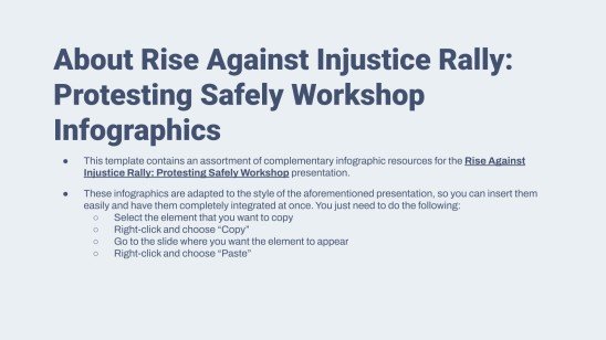 Rise Against Injustice Rally: Protesting Safely Workshop