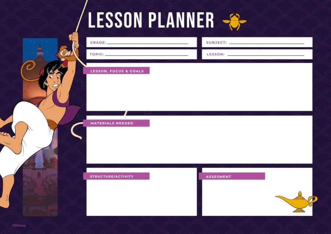 Aladdin Lesson Plan Presentation