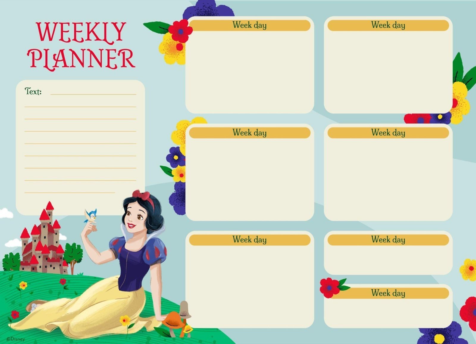 Snow White Weekly Planner Presentation