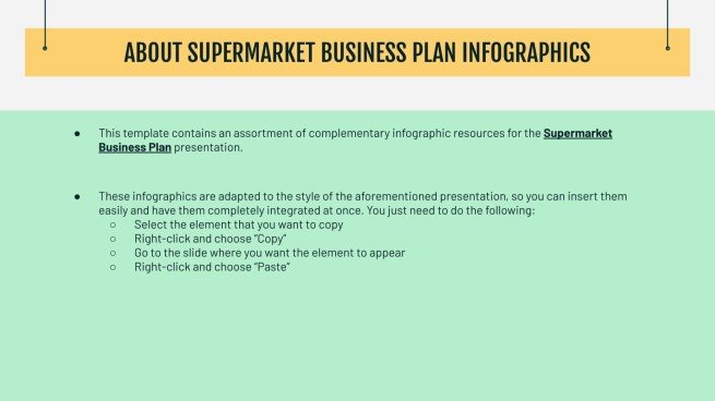 Supermarket Business Plan Infographics Template