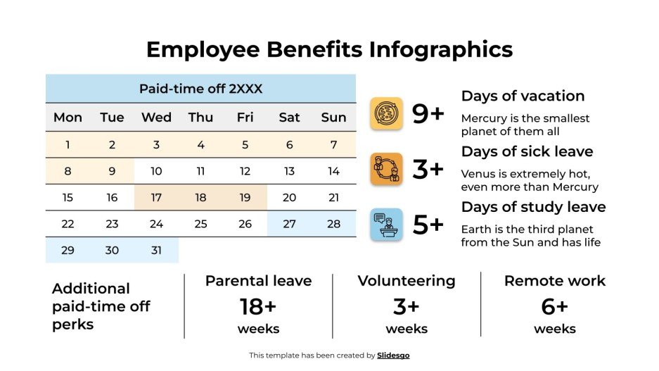 Employee Benefits Infographics Template