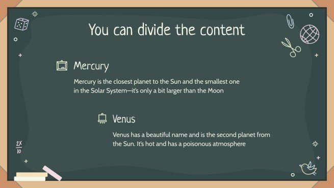 Chalkboard Background Slideshow Presentation