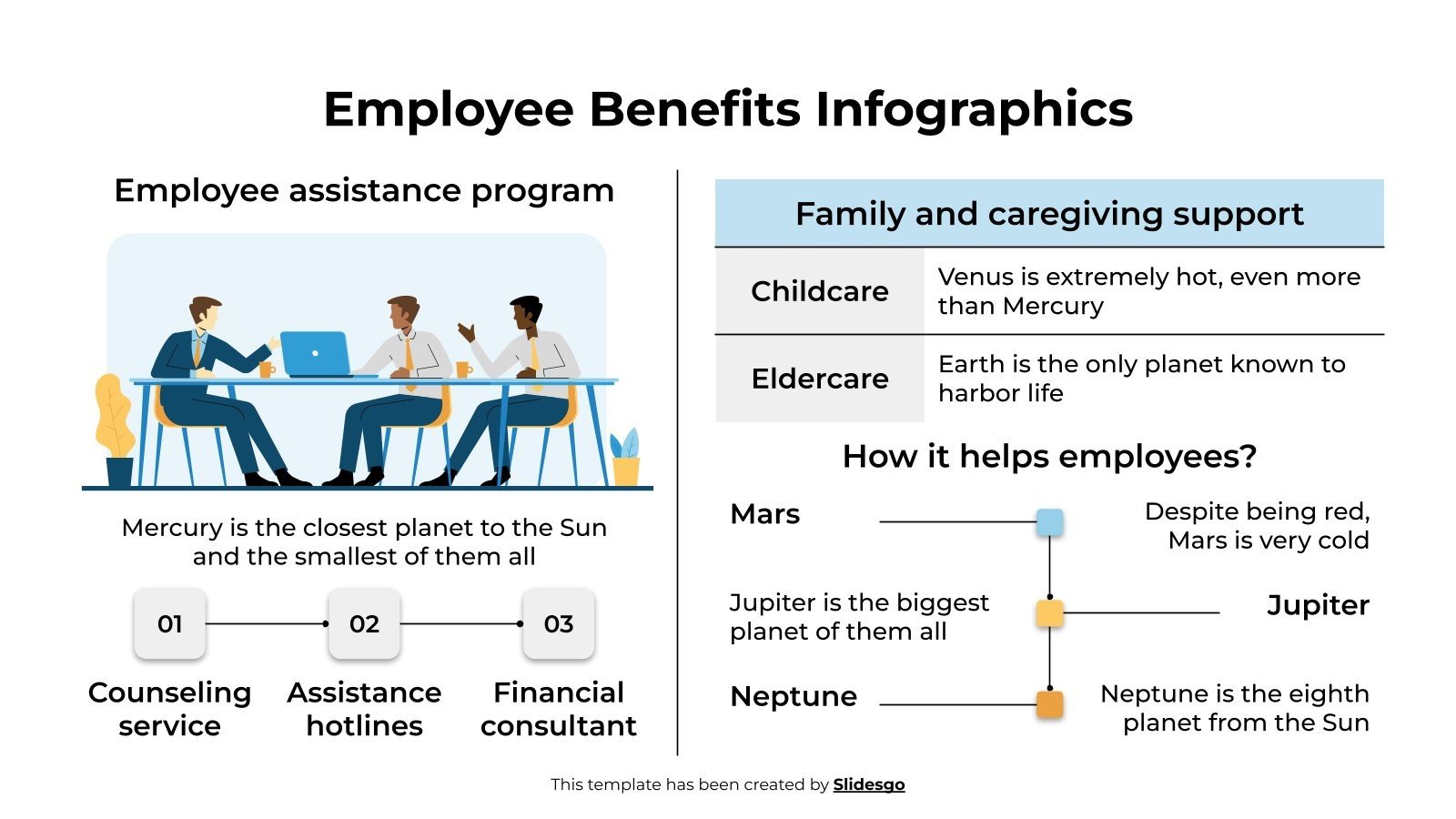 Employee Benefits Infographics Template