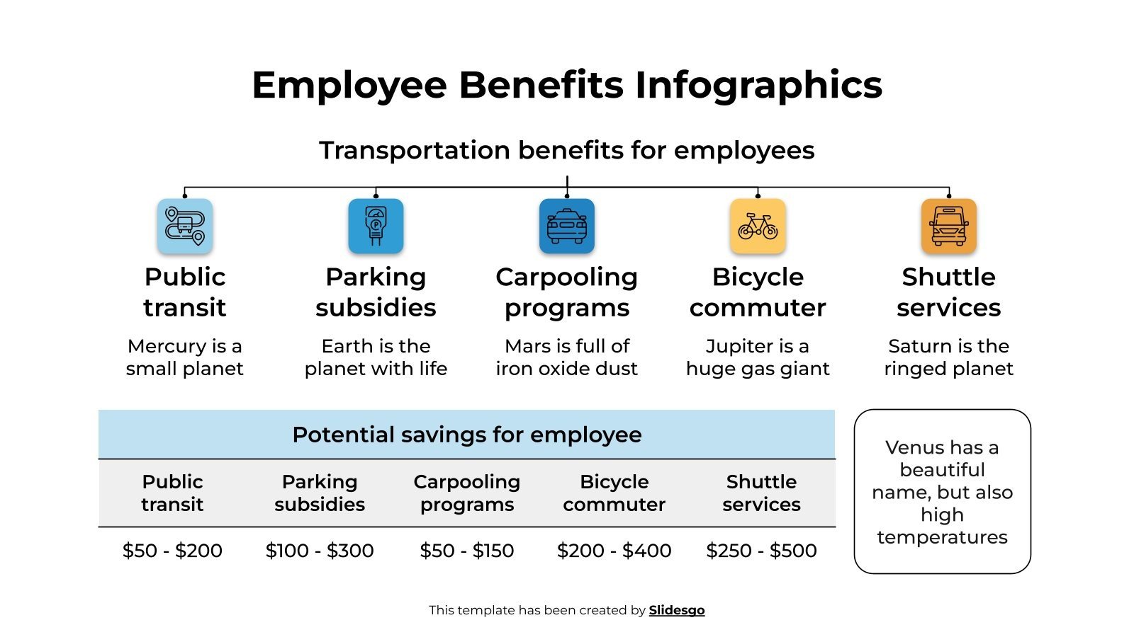 Employee Benefits Infographics Template