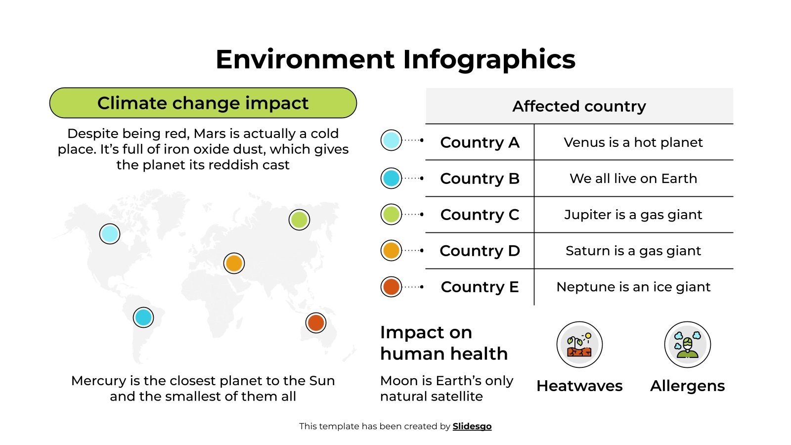 Environment Infographics Template