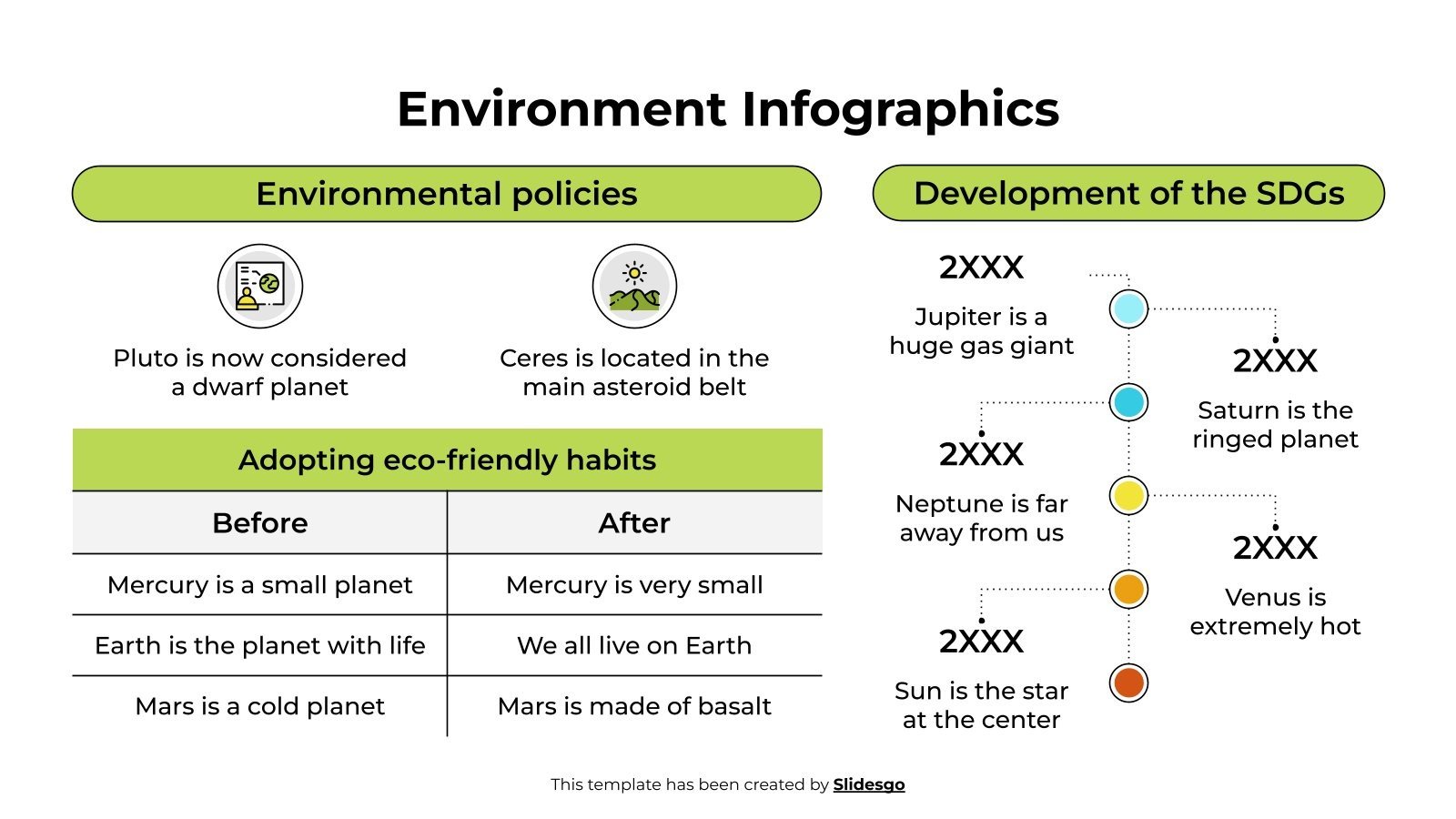 Environment Infographics Template