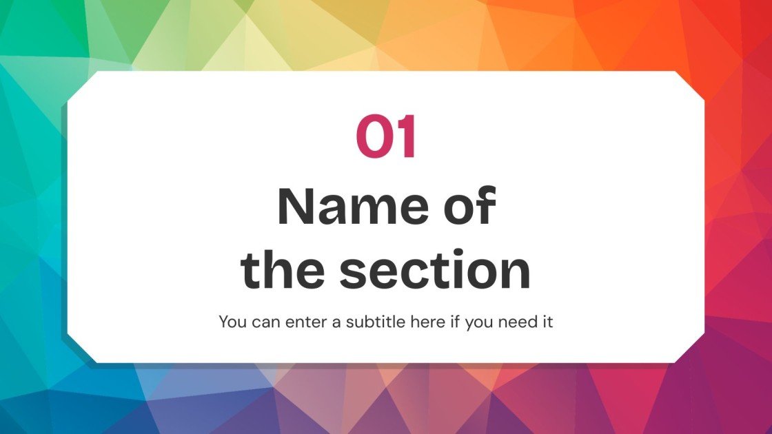 Colorful Low-Poly Lesson for Elementary Presentation