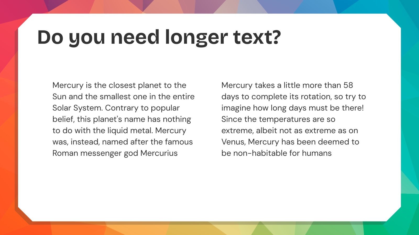 Colorful Low-Poly Lesson for Elementary Presentation