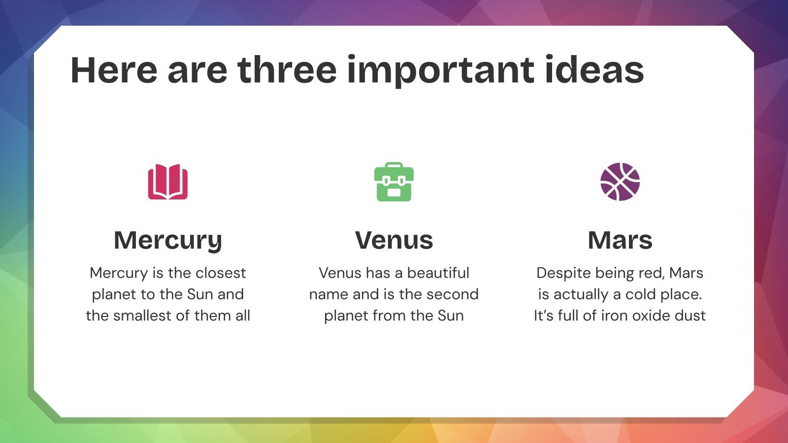 Colorful Low-Poly Lesson for Elementary Presentation