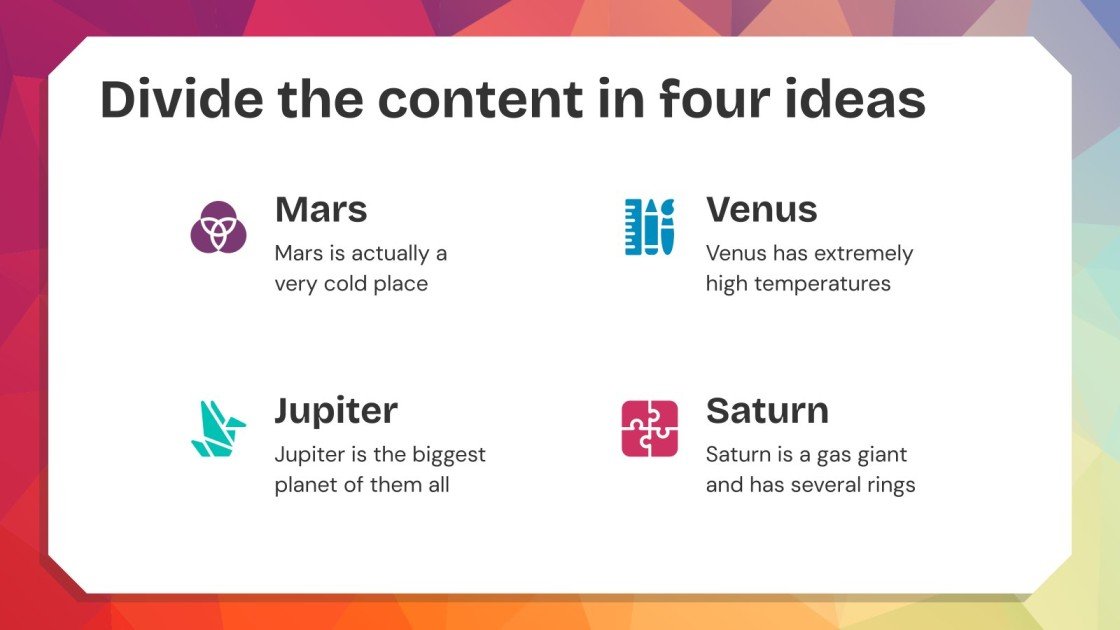Colorful Low-Poly Lesson for Elementary Presentation