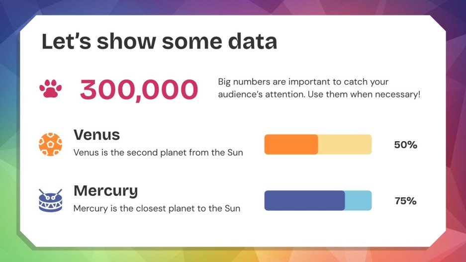 Colorful Low-Poly Lesson for Elementary Presentation