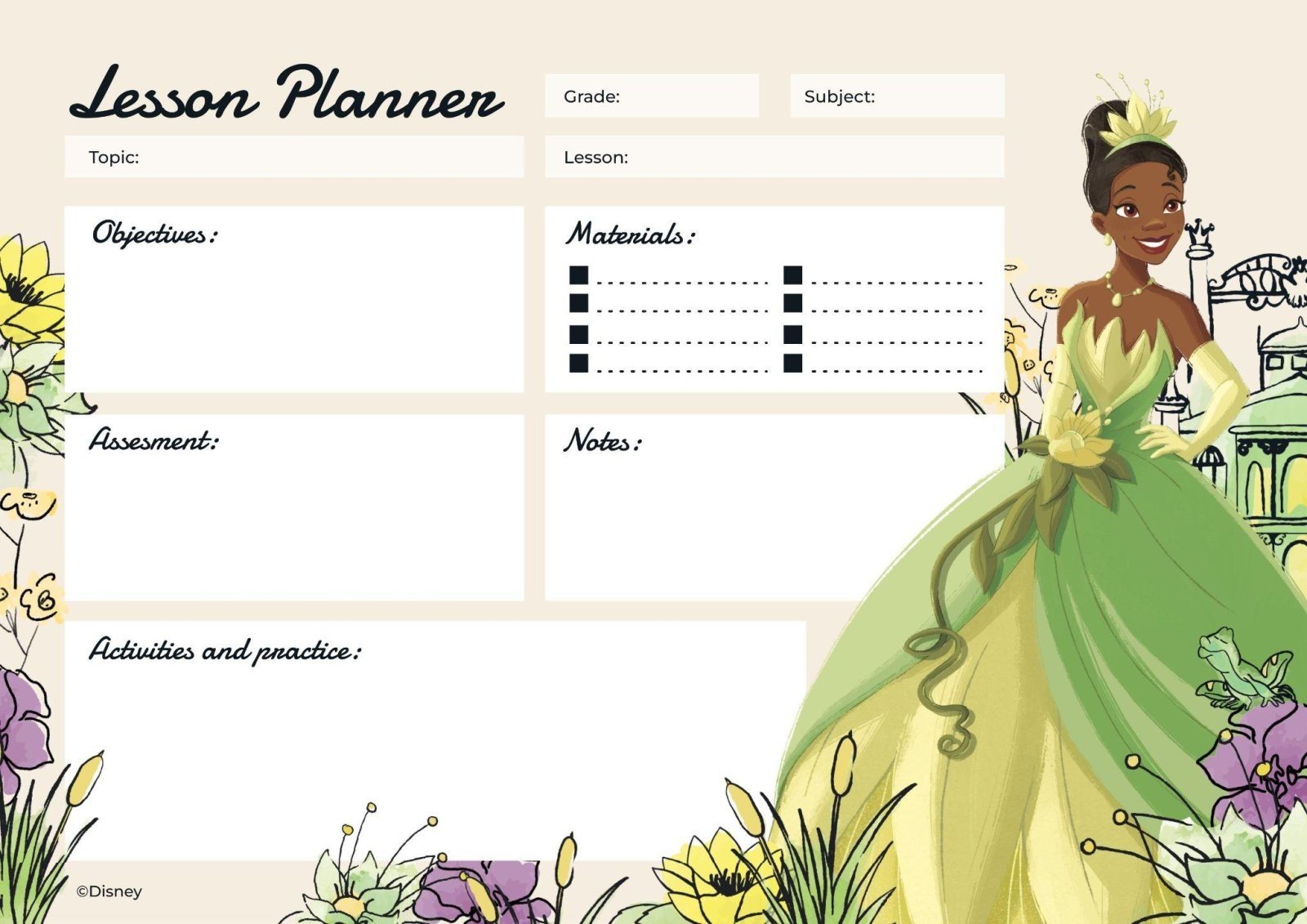 The Princess and The Frog Lesson Plan Presentation