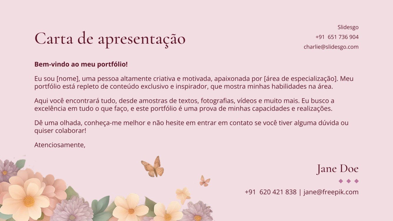 Blooming Flower Design Portfolio Presentation